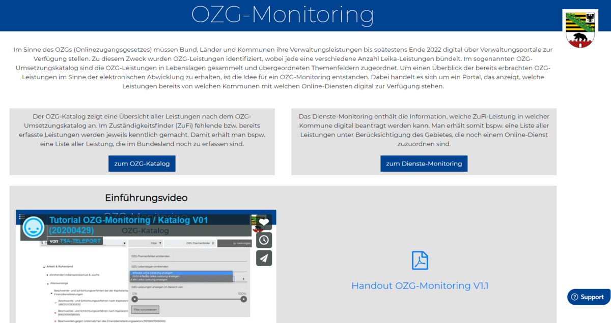 Neu: OZG-Monitoring - Der Fortschritt der OZG- Umsetzung in Sachsen- Anhalt ist sichtbar!